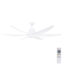 Aviator V2 DC Ceiling Fan by Brilliant with LED Light. White 66 ...