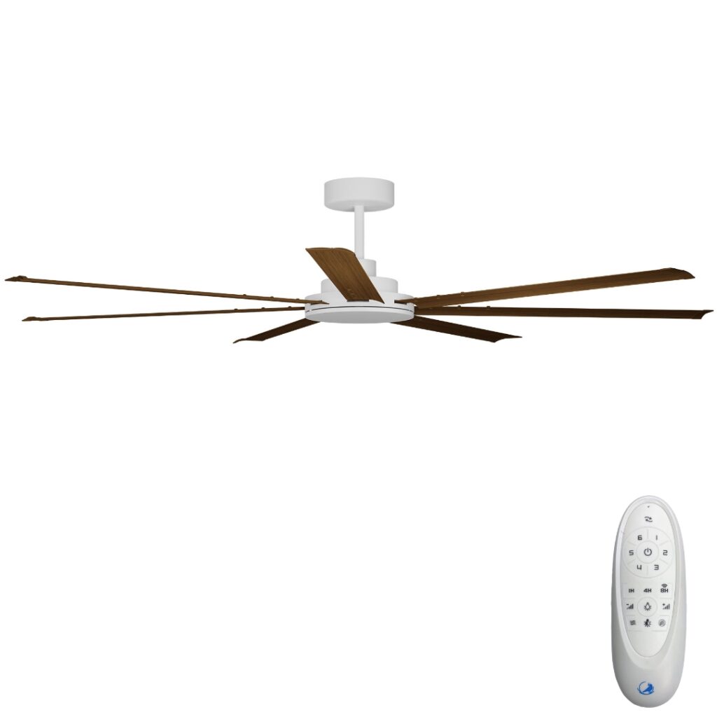 Alula SMART DC Ceiling Fan by Calibo. White / Koa 80" | Ceiling Fans ...