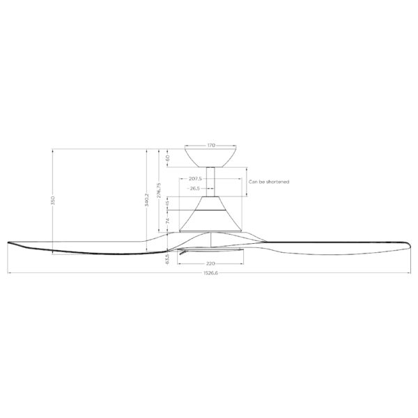 Cloudfan SMART DC 60" Ceiling Fan by Calibo. Black/Koa | Ceiling Fans ...