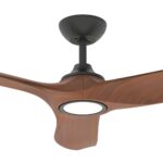 Evolve Ceiling Fan by Hunter Pacific. LED light. Black / Koa 48 ...