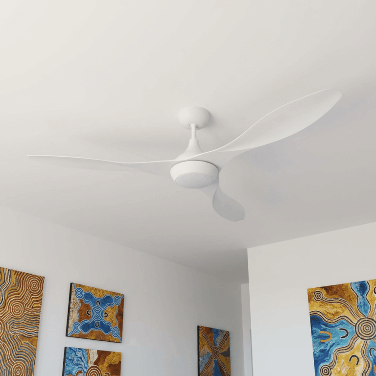Flight Ceiling Fan by Claro Essentials with LED light. White 52 inch ...