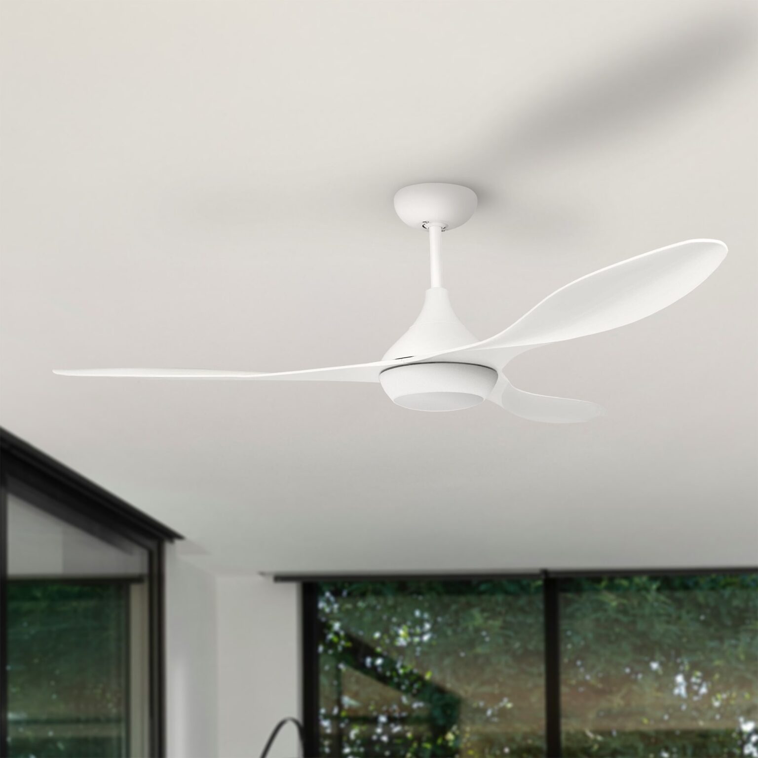 Flight Ceiling Fan by Claro Essentials with LED light. White 52 inch ...