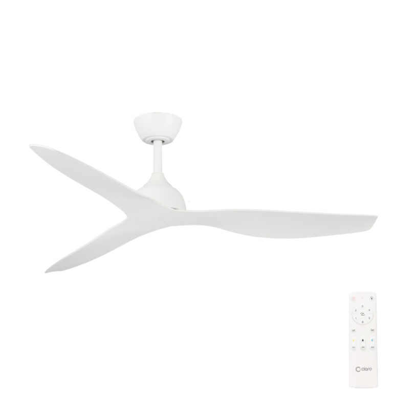 Whisper Ceiling Fan by Claro. White 52" | Ceiling Fans Warehouse Australia
