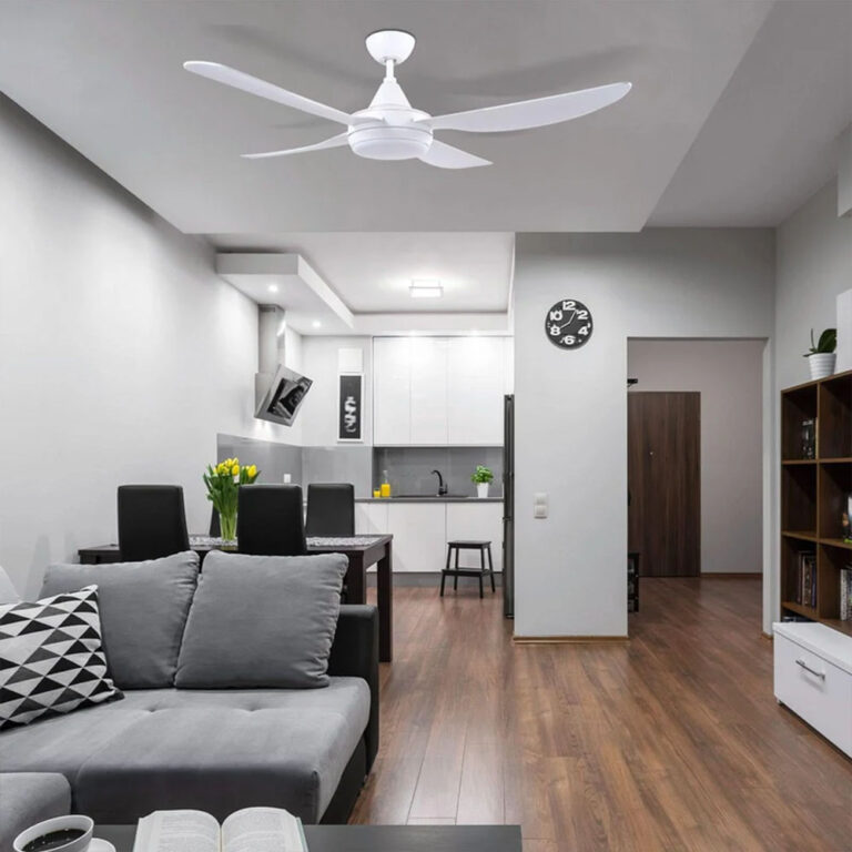 Vector Ceiling Fan by Brilliant with LED Light. White 52 inch | Ceiling ...